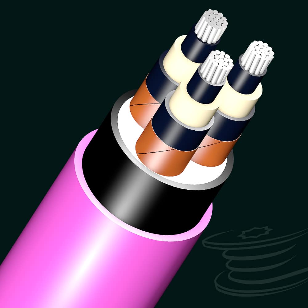 8.7/15 kV, Aluminum, 3-core Un Armoured Cable - Al Rowad